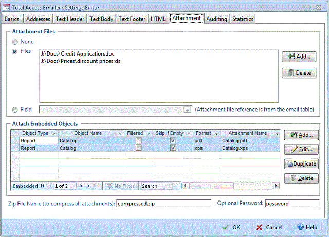 Attaching Files to Emails Generated from Total Access Emailer