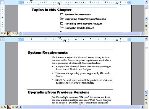 Word Tip Viewing Different Sections Of A Document Simultaneously