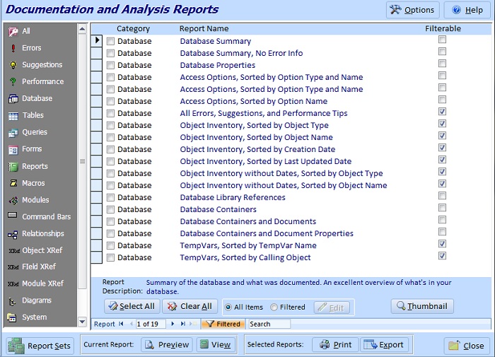Microsoft Access Documentation Database Analysis And Best Practices With Total Access Analyzer